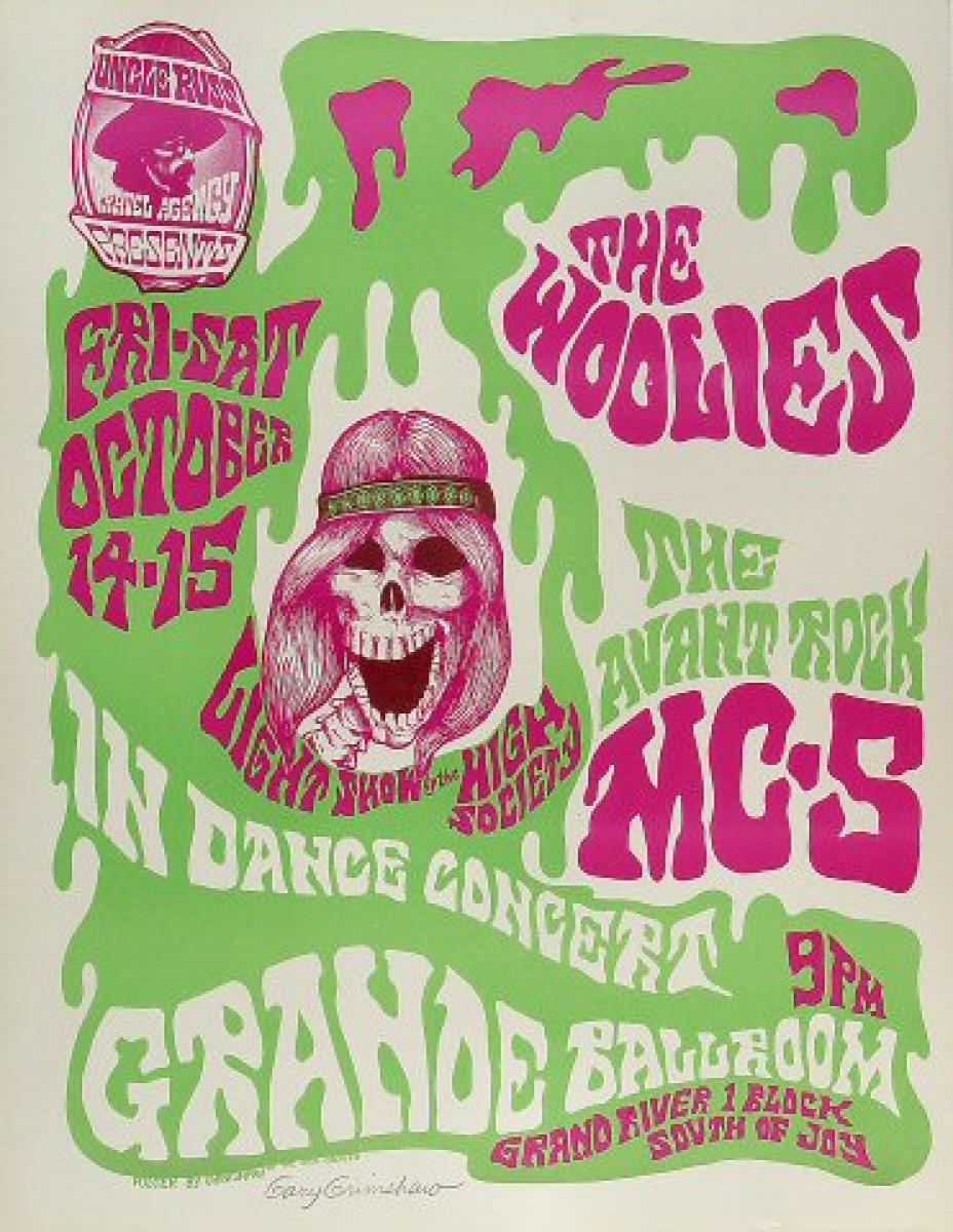 The Woolies Vintage Concert Poster from Grande Ballroom, Oct 14, 1966 ...