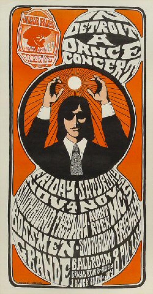 MC5 Vintage Concert Poster from Grande Ballroom, Nov 4, 1966 at Wolfgang's