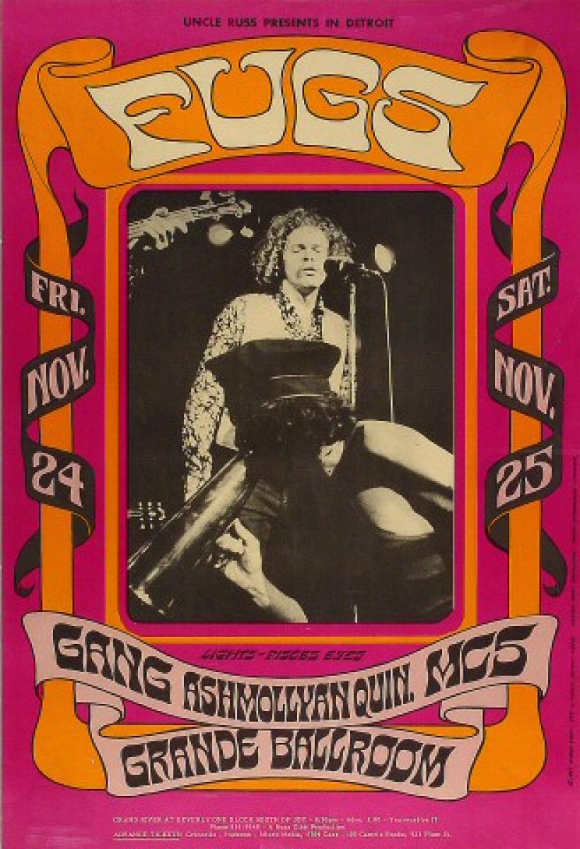The Fugs Vintage Concert Poster from Grande Ballroom, Nov 24, 1967 at ...