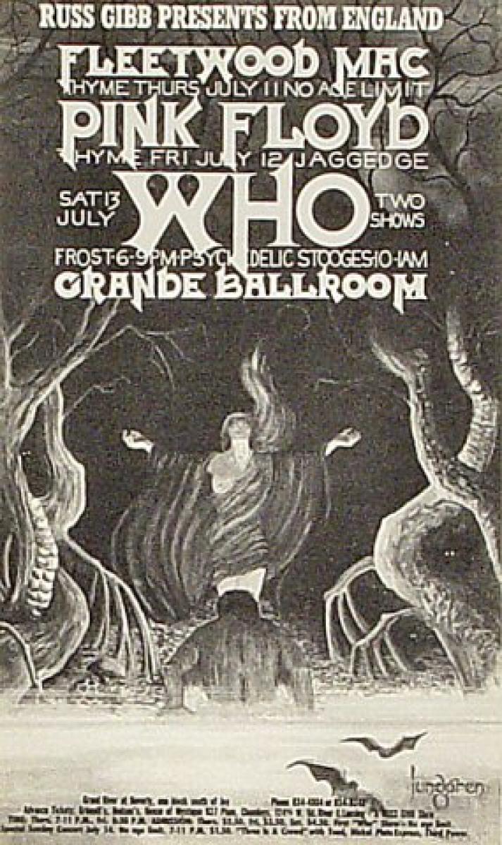 Fleetwood Mac Vintage Concert Postcard from Grande Ballroom, Jul 11 ...