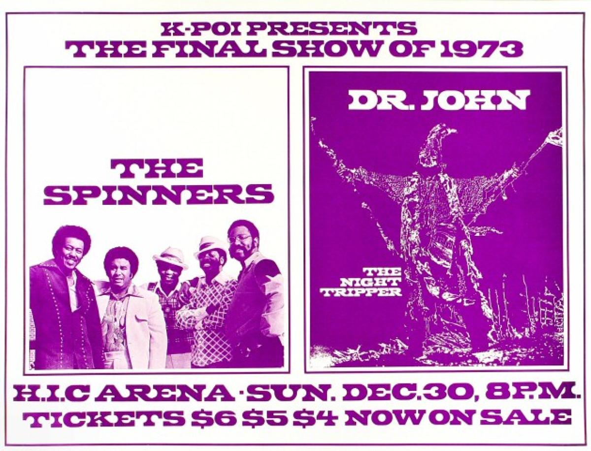The Spinners Vintage Concert Poster from Honolulu International Center ...