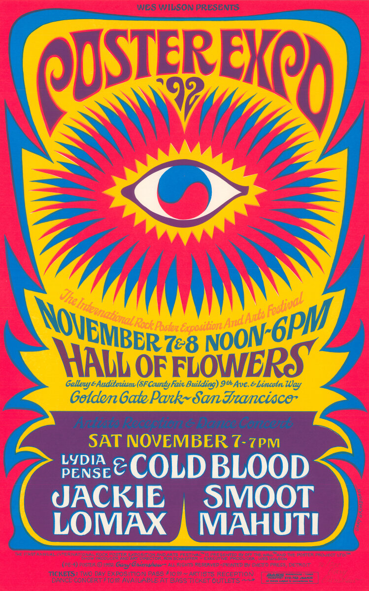 Poster Expo '92 Vintage Concert Poster from Hall of Flowers, Nov 7 ...