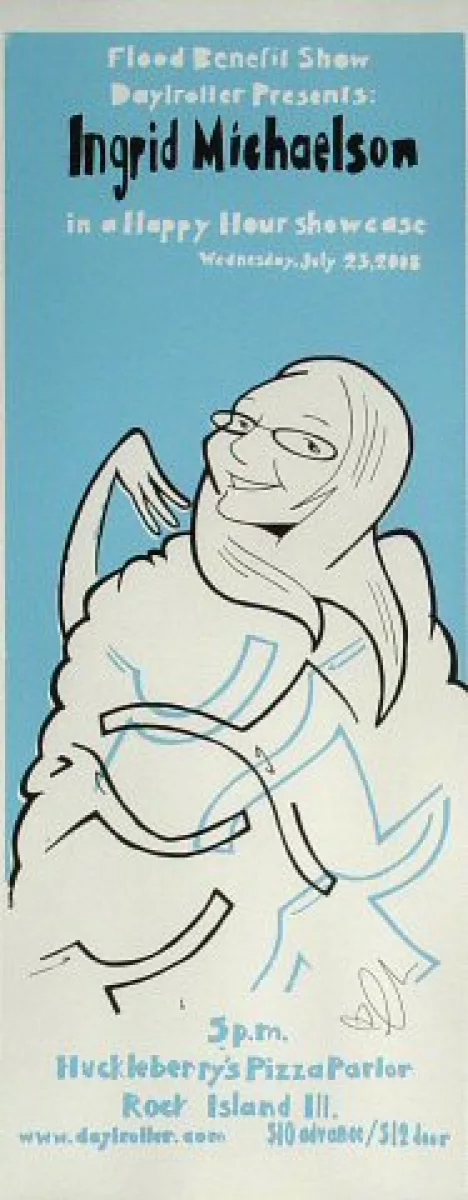 Ingrid Michaelson Vintage Concert Poster from Huckleberry's Pizza ...