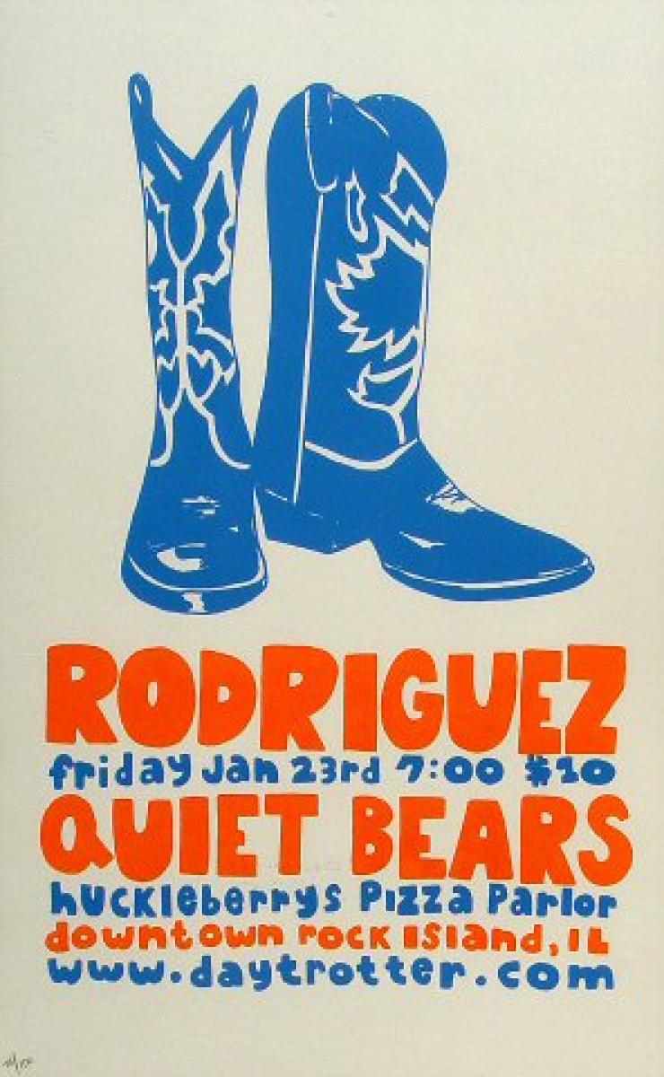 Rodriguez Vintage Concert Poster from Huckleberry's Pizza Parlor, Jan ...