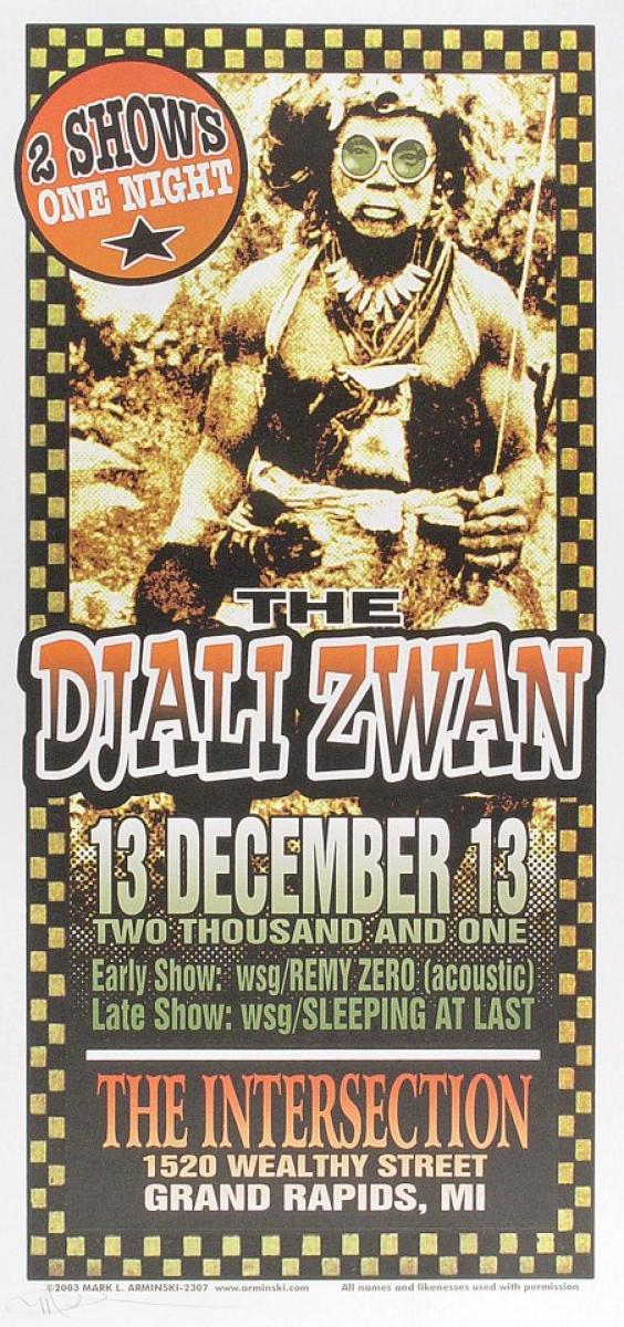 Zwan Vintage Concert Poster from Intersection, Dec 13, 2003 at Wolfgang's