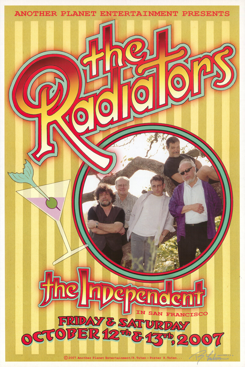 The Radiators Vintage Concert Poster from Independent, Oct 12, 2007 at ...