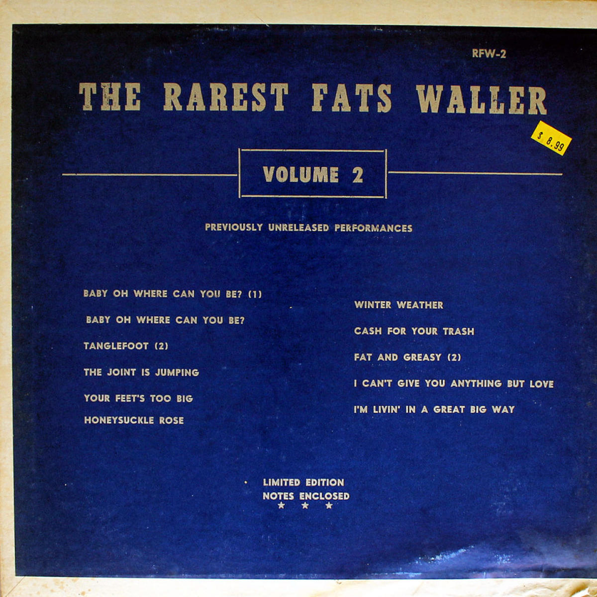 Fats Waller Vinyl 12" at Wolfgang's