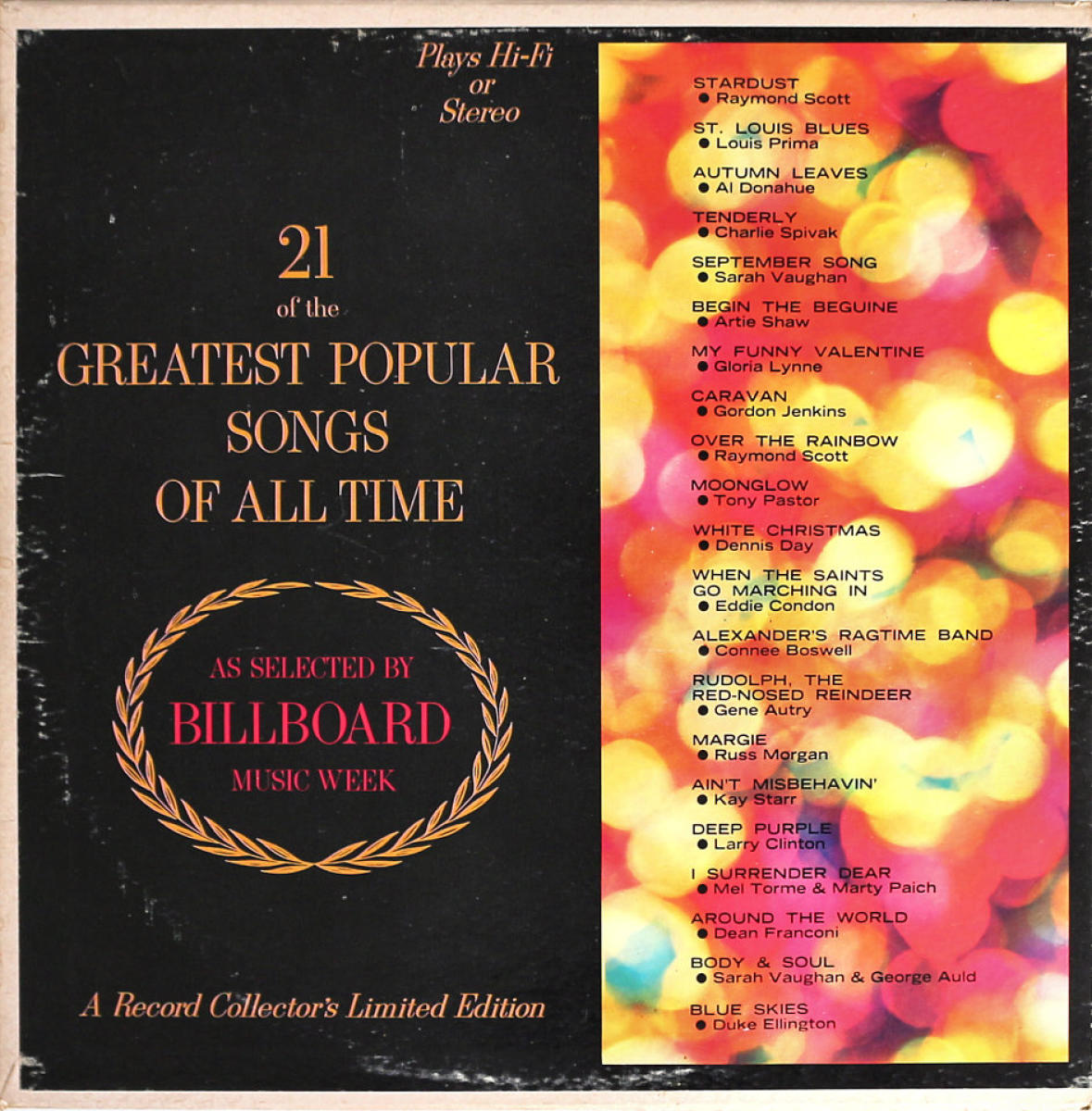 21 Of The Greatest Popular Songs Of All Time Vinyl 12" at Wolfgang's