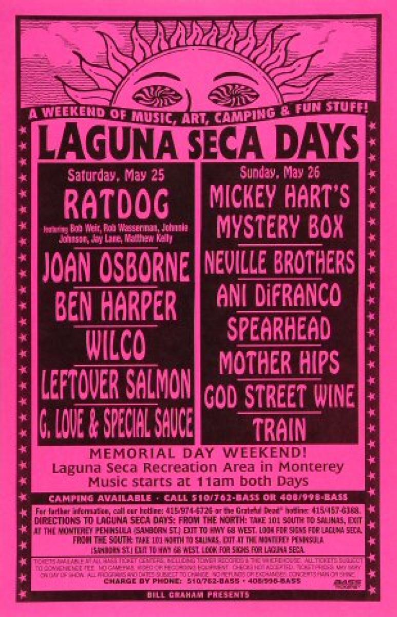 RatDog Vintage Concert Poster from Laguna Seca Raceway, May 25, 1996 at ...