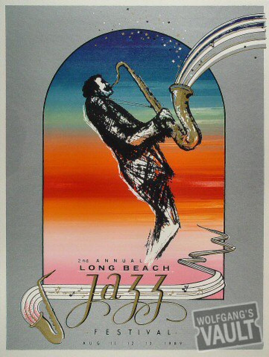Long Beach Jazz Festival Vintage Concert Poster from Long Beach, Aug 11 ...