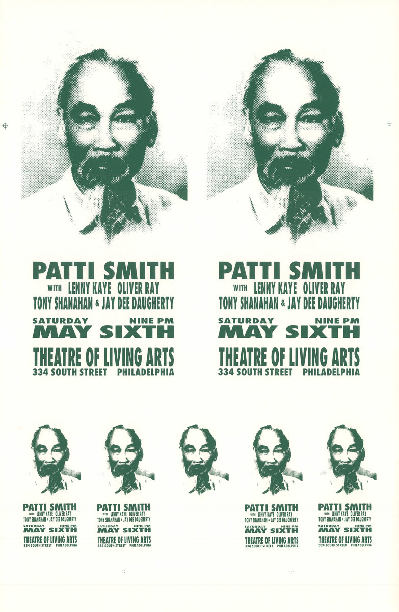 Patti Smith Vintage Concert Proof from Theater of Living Arts, May 6 ...