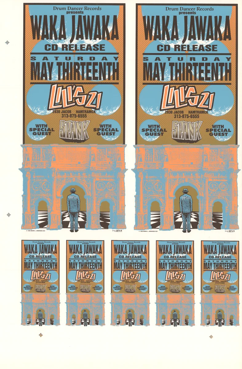 Waka Jawaka Vintage Concert Proof from Lili's 21, May 13, 1995 at Wolfgang's