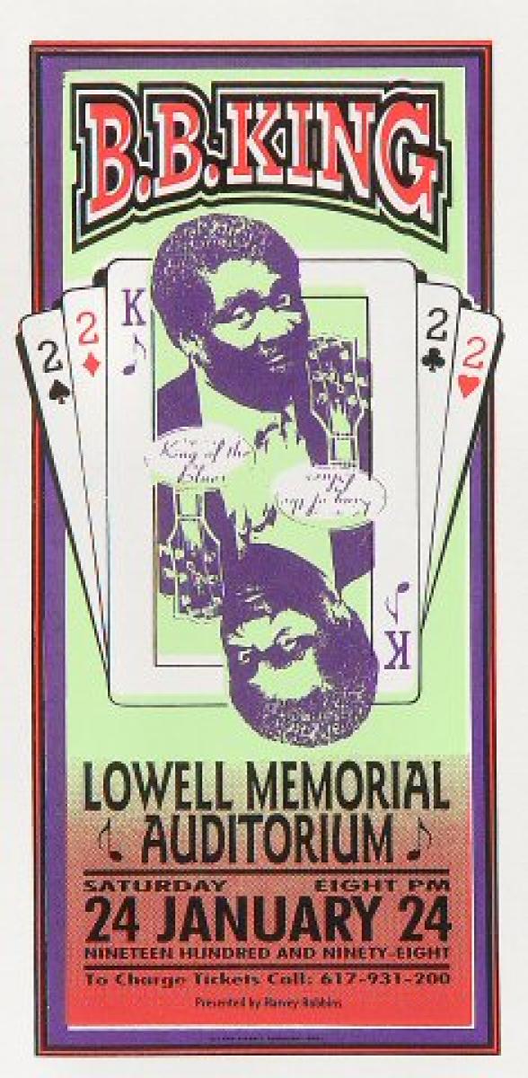 B.B. King Vintage Concert Handbill from Lowell Memorial Auditorium, Jan ...
