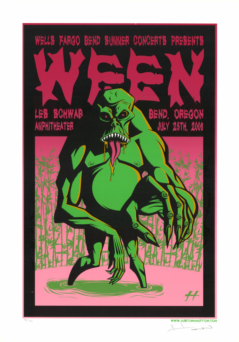 Ween Vintage Concert Silkscreen, Jul 25, 2008 at Wolfgang's