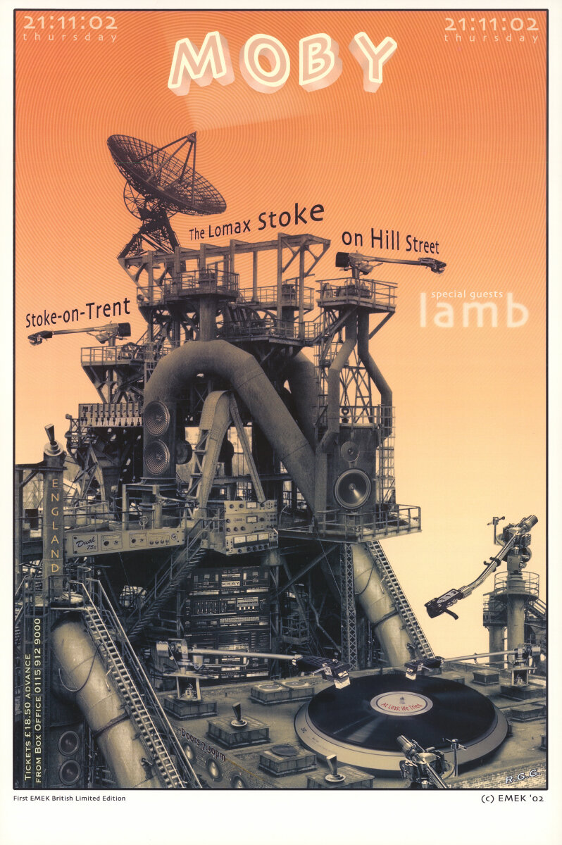 Moby Vintage Concert Poster, Nov 21, 2002 at Wolfgang's