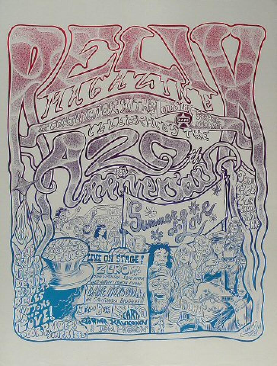 Zero Vintage Concert Poster from Lone Star Cafe, Jun 25, 1987 at Wolfgang's