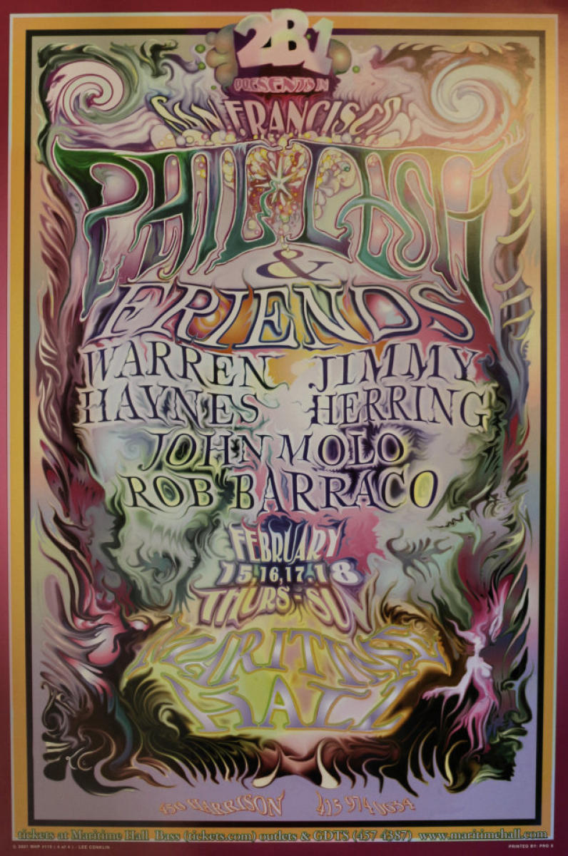 Phil Lesh & Friends Vintage Concert Poster from Maritime Hall, Feb 15 ...