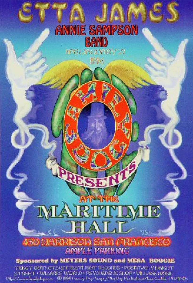 Etta James Vintage Concert Handbill from Maritime Hall, Jan 27, 1996 at ...