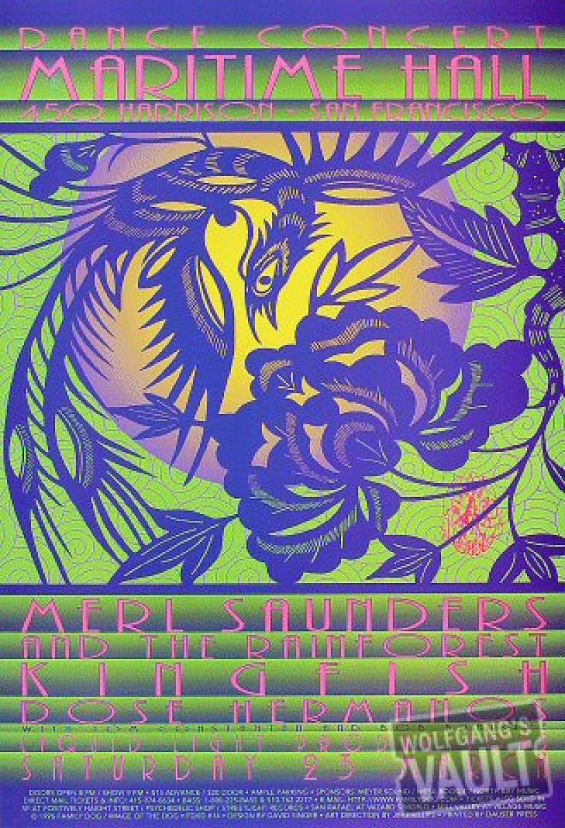 Merl Saunders and the Rainforest Band Vintage Concert Poster from ...