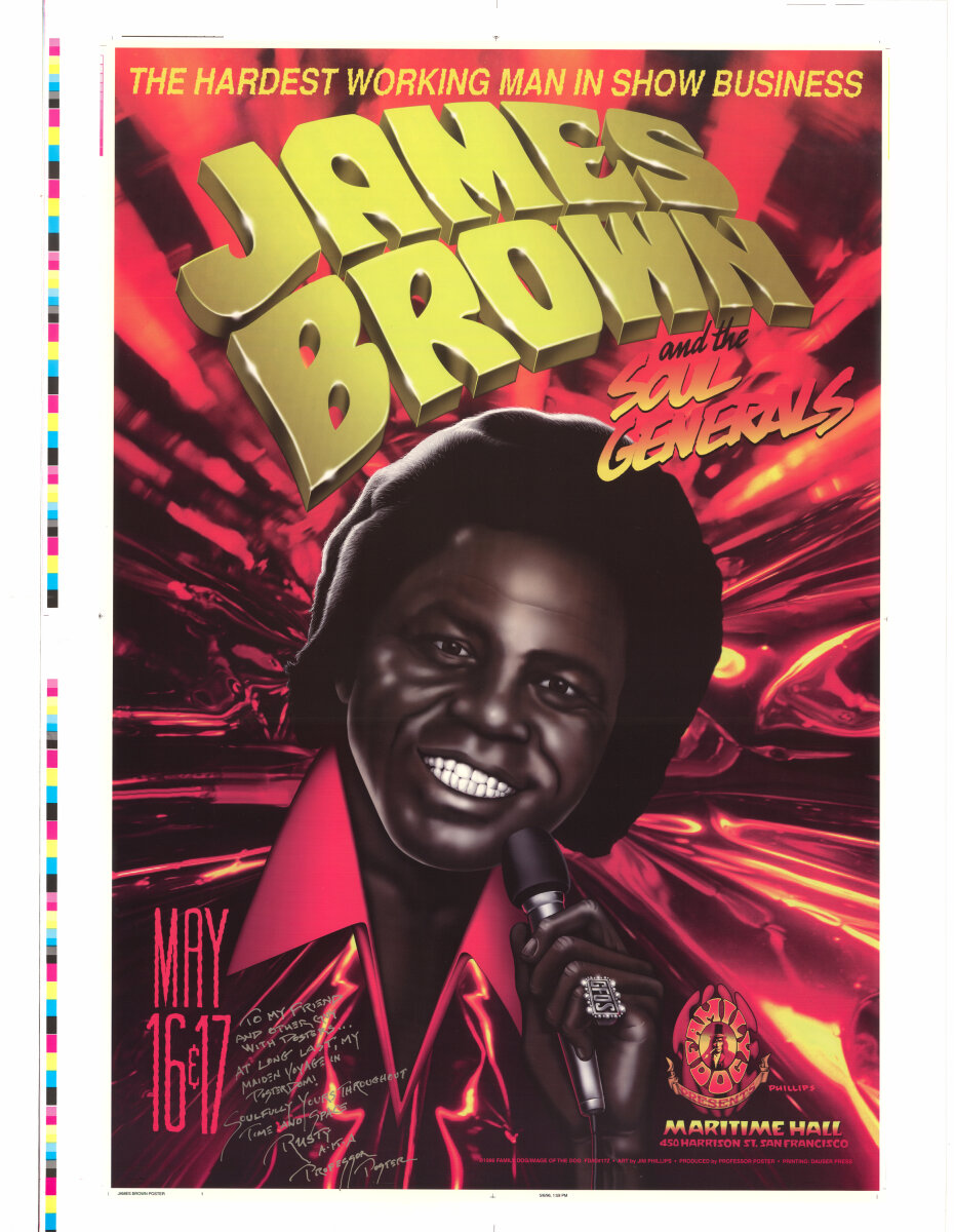 James Brown Vintage Concert Proof from Maritime Hall, May 16, 1996 at ...