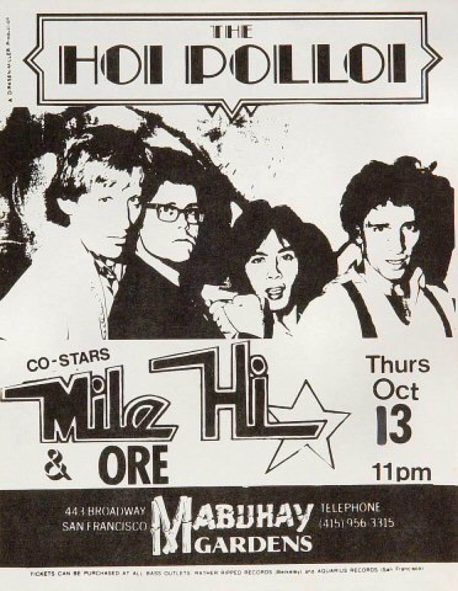 The Hoi Polloi Vintage Concert Handbill from Mabuhay Gardens, Oct 13 ...