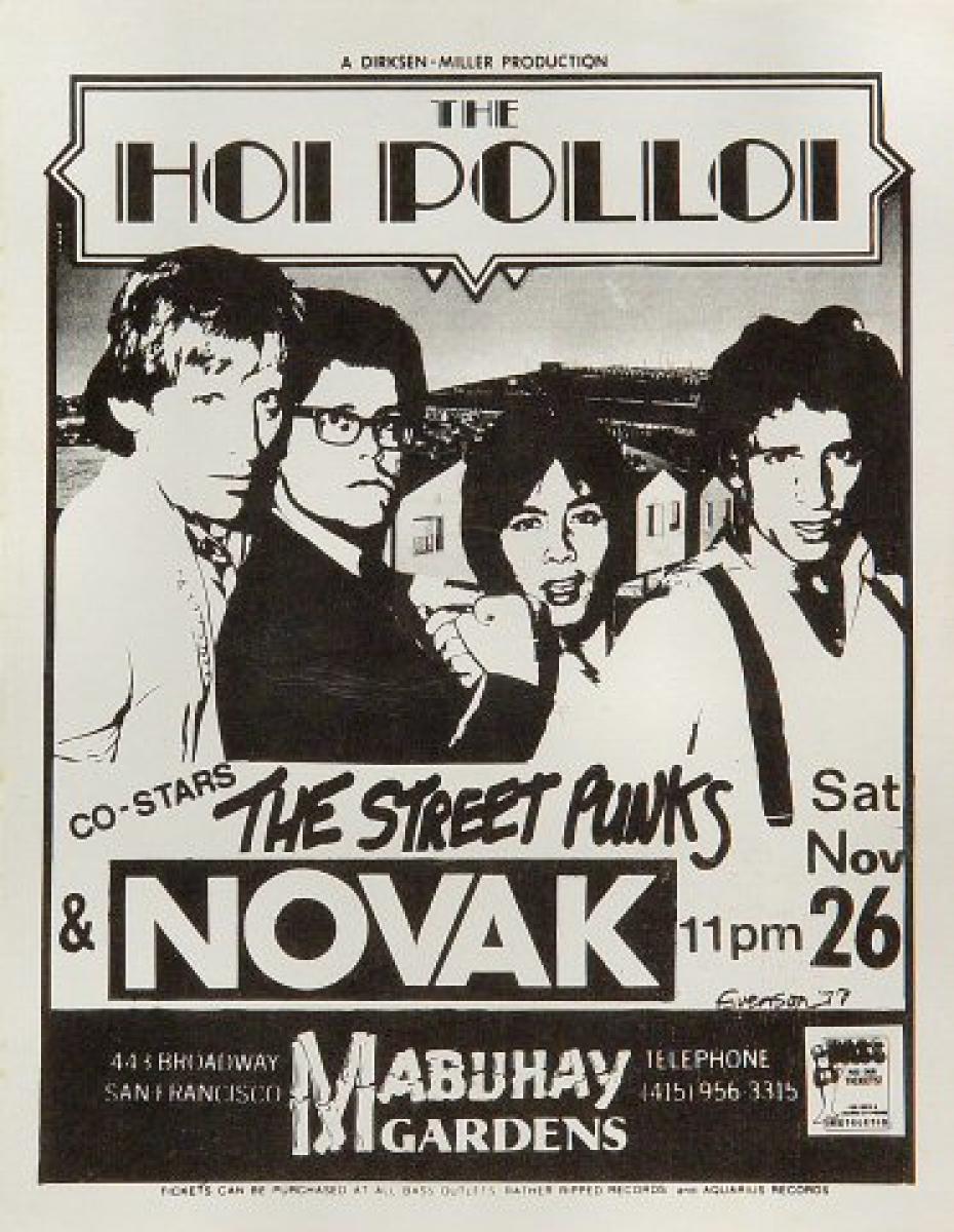 The Hoi Polloi Vintage Concert Handbill from Mabuhay Gardens, Nov 26 ...