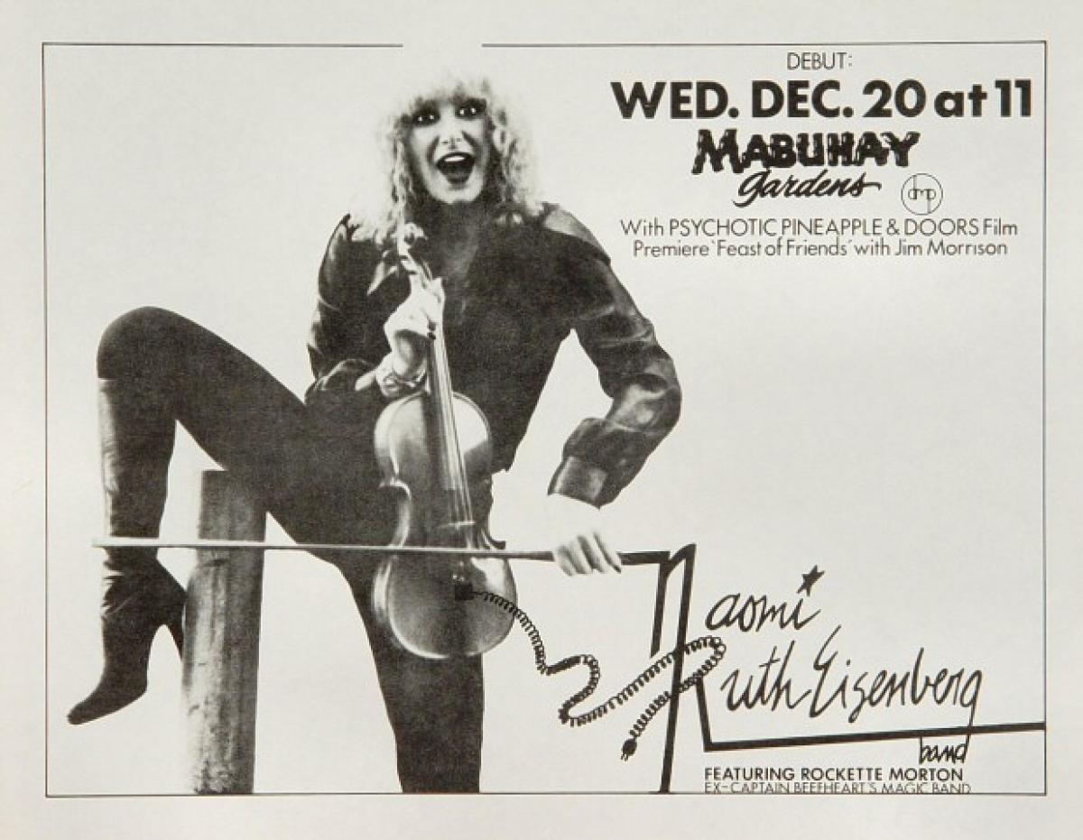Naomi Eisenberg Vintage Concert Handbill from Mabuhay Gardens, Dec 20 ...