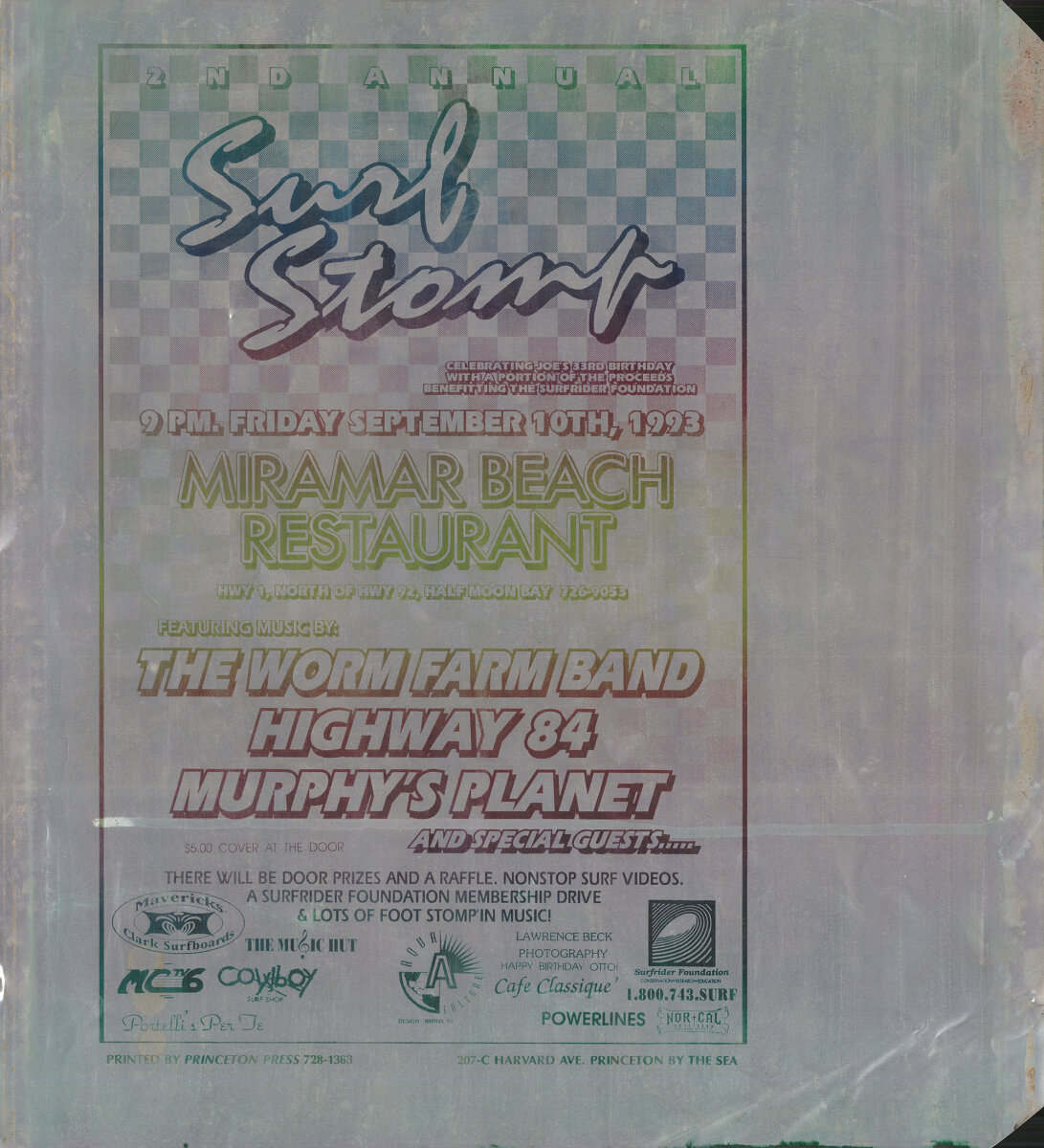 The Worm Farm Band Vintage Concert Poster from Miramar Beach Restaurant ...
