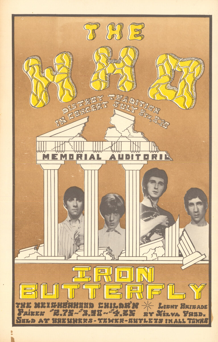 The Who Vintage Concert Handbill from Memorial Auditorium Sacramento ...
