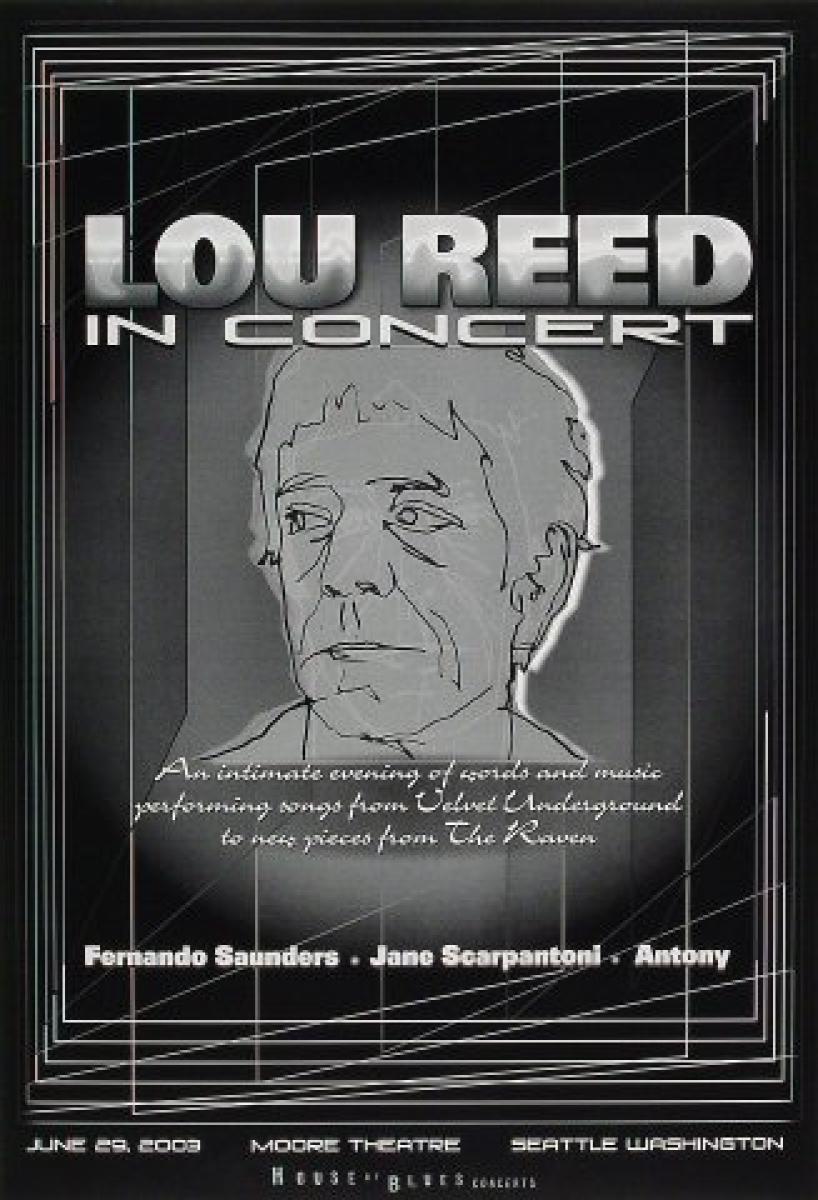 Lou Reed Vintage Concert Poster from Moore Theatre, Jun 29, 2003 at ...
