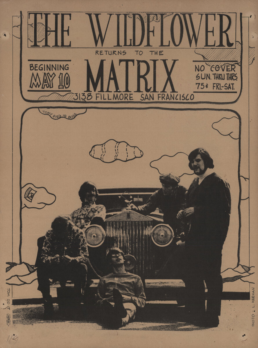 The Wildflower Vintage Concert Poster from Matrix, May 10, 1966 at ...