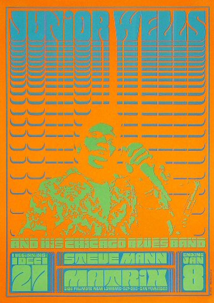 Junior Wells & His Chicago Blues Band Vintage Concert Poster from ...