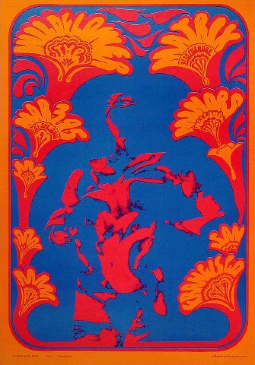 Wildflower Vintage Concert Poster from Matrix, Mar 3, 1967 at Wolfgang's