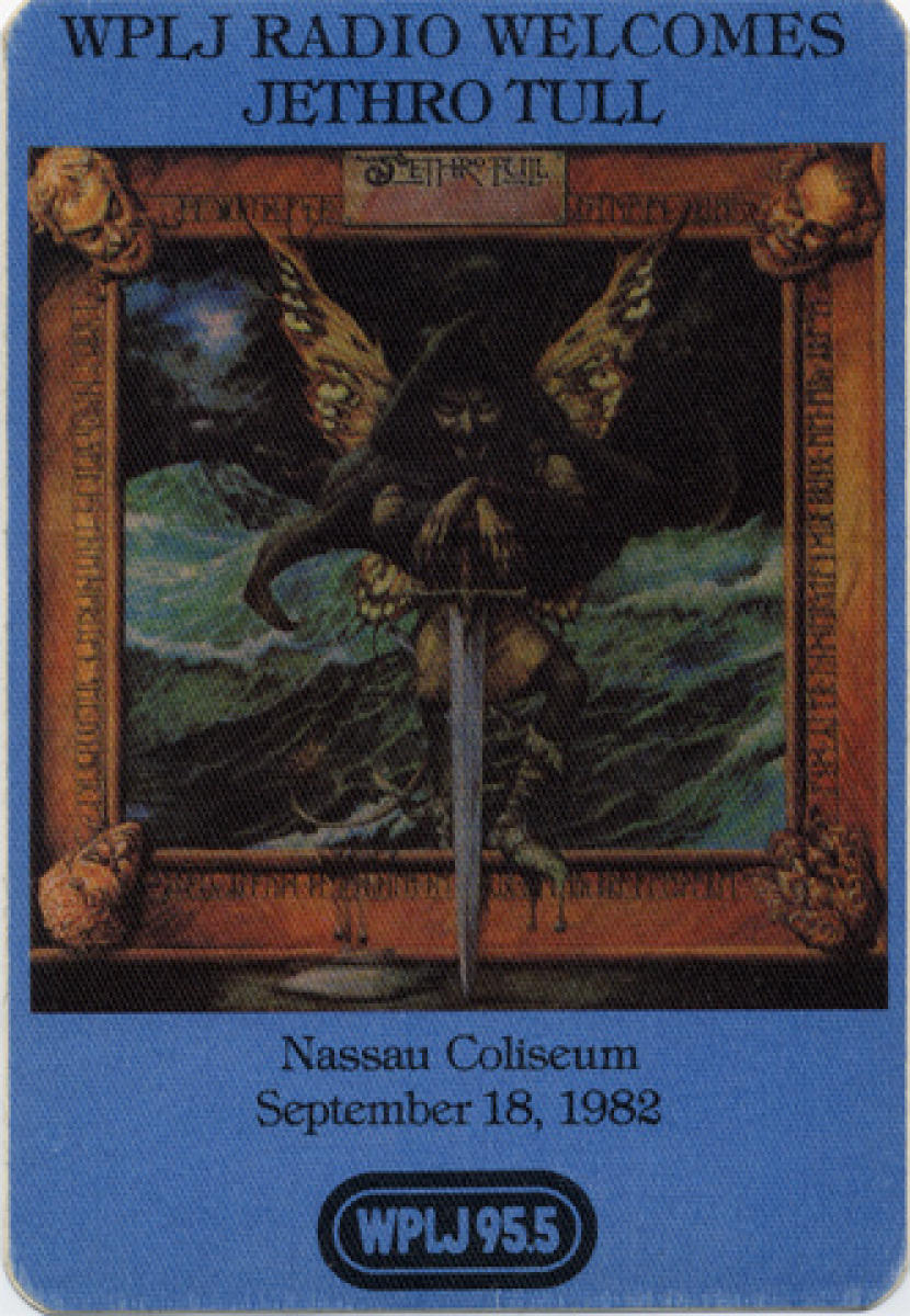 Jethro Tull Backstage Pass From Nassau Coliseum Sep 18 1982 At Wolfgangs