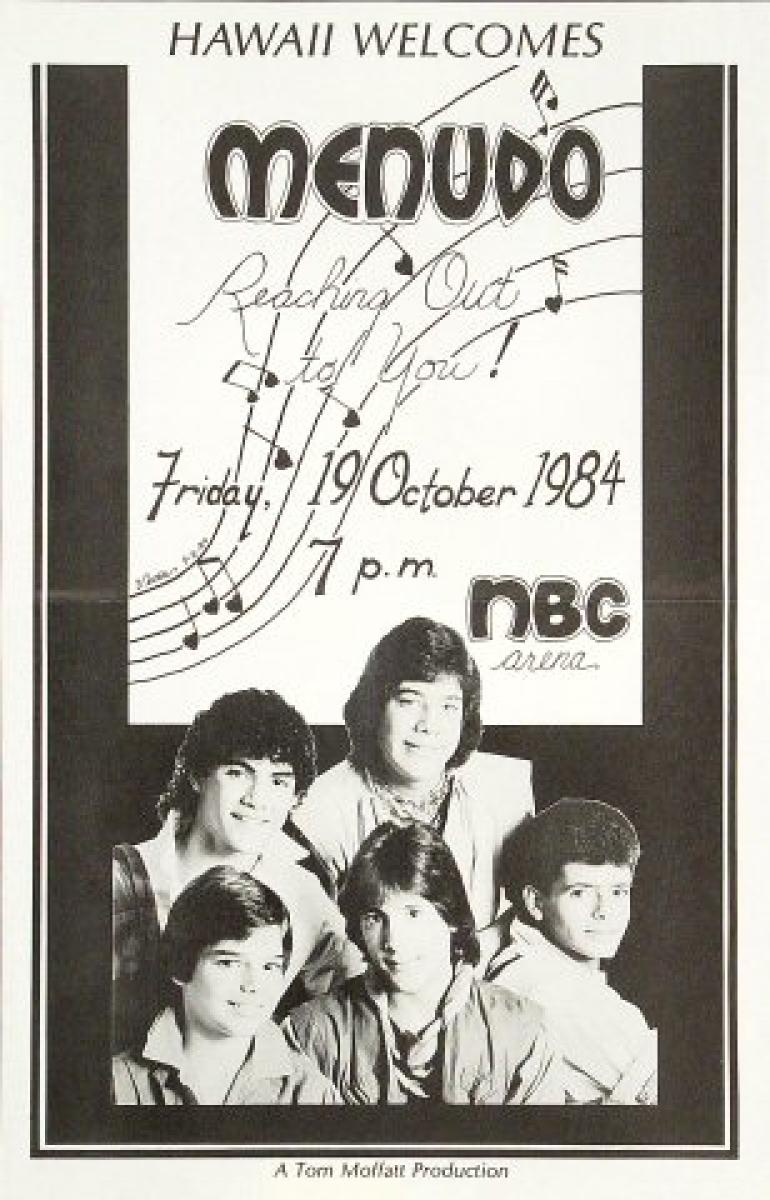 Menudo Vintage Concert Poster from NBC Arena, Oct 19, 1984 at Wolfgang's