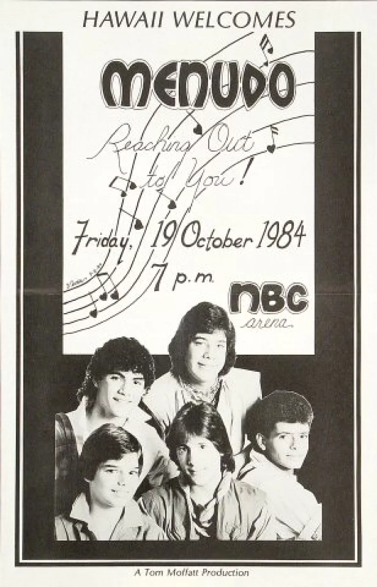 Menudo Vintage Concert Poster from NBC Arena, Oct 19, 1984 at Wolfgang's