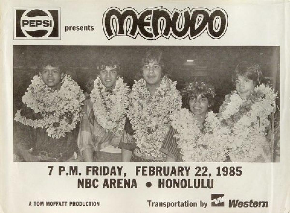 Menudo Vintage Concert Poster from NBC Arena, Feb 22, 1985 at Wolfgang's