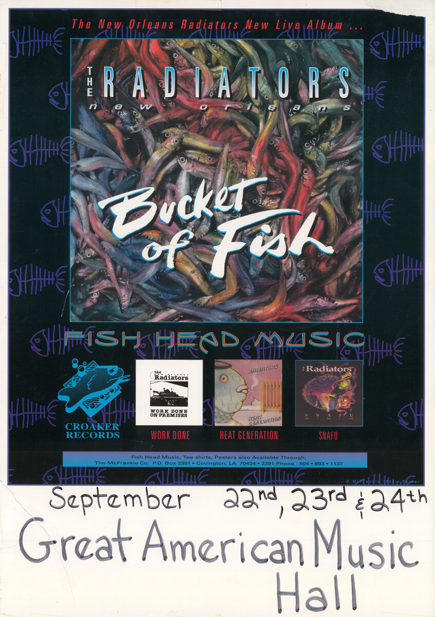 The Radiators Vintage Concert Poster from Great American Music Hall ...