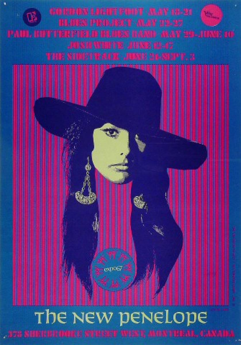 Gordon Lightfoot Vintage Concert Poster from New Penelope, May 18, 1967 ...