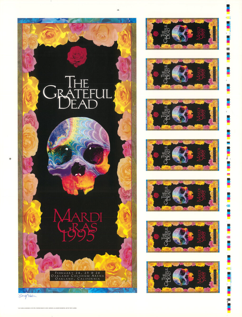 Grateful Dead Vintage Concert Proof from Oakland Coliseum Arena, Feb 24 ...