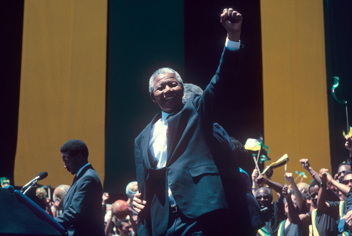Nelson Mandela Vintage Concert Photo Fine Art Print from Oakland ...