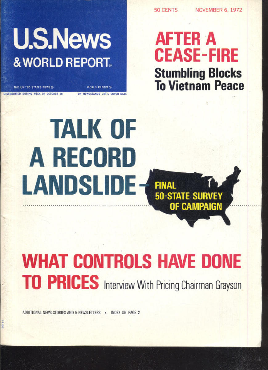 U.S. News & World Report | November 6, 1972 at Wolfgang's