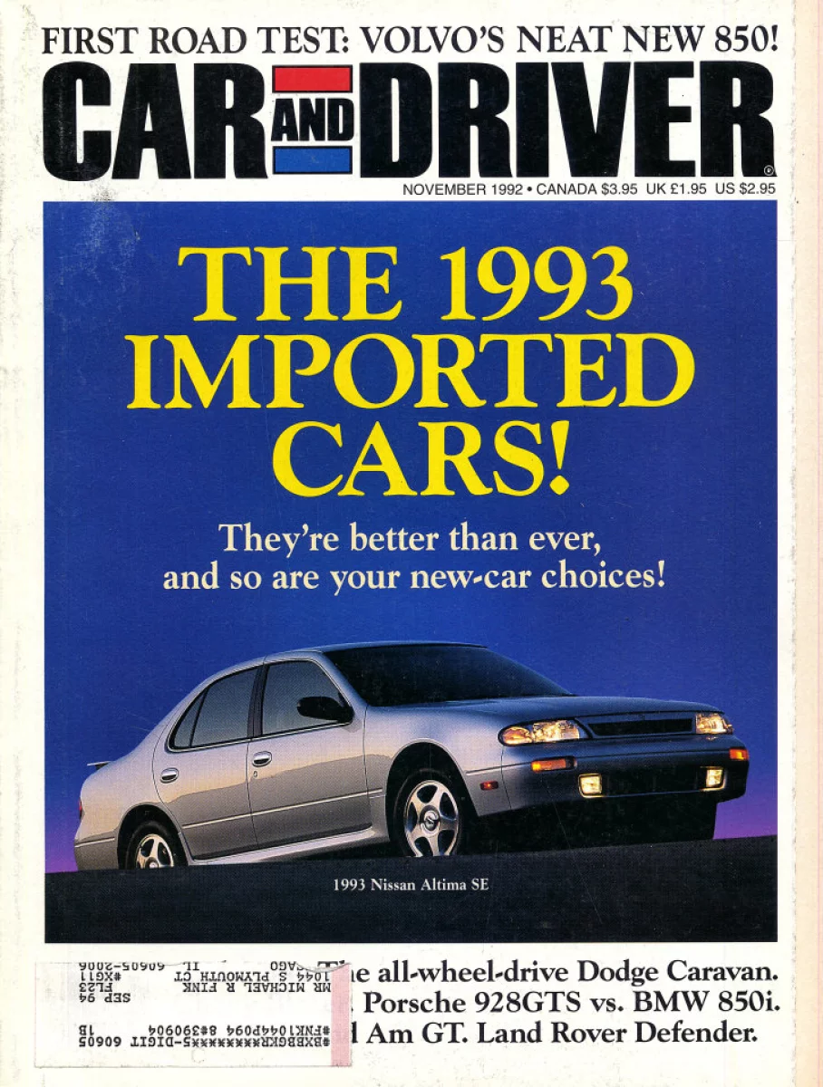 Car and Driver | November 1992 at Wolfgang's