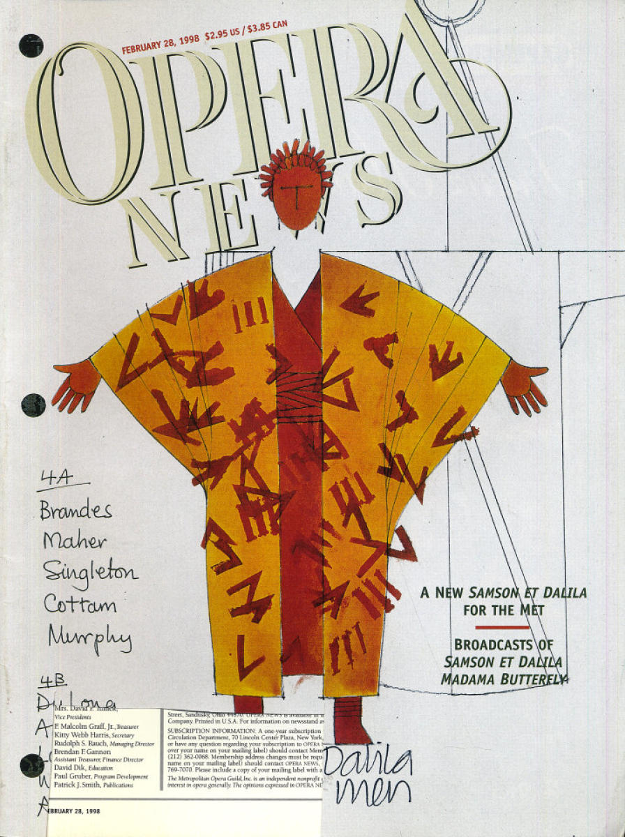 Opera News | February 28, 1998 at Wolfgang's