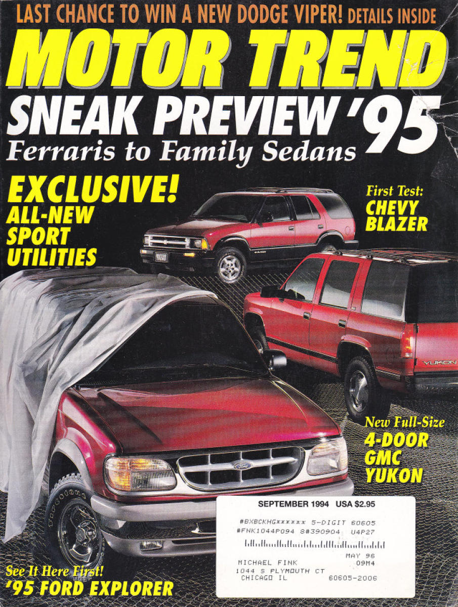 Motor Trend | September 1994 at Wolfgang's