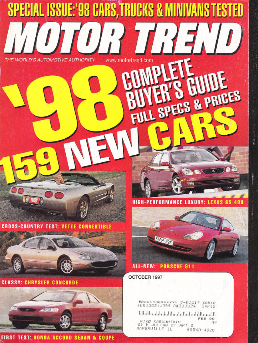 Motor Trend | October 1997 at Wolfgang's