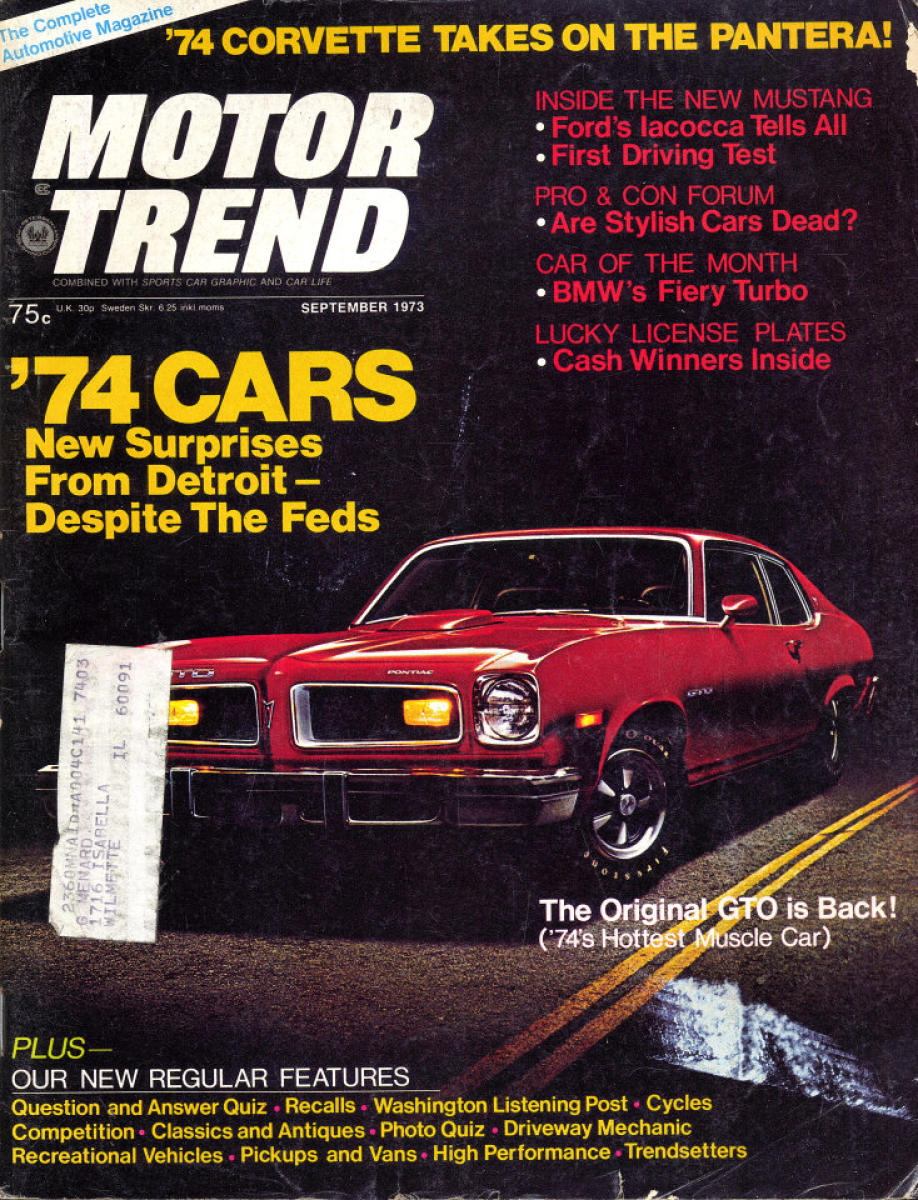 Motor Trend | September 1973 at Wolfgang's