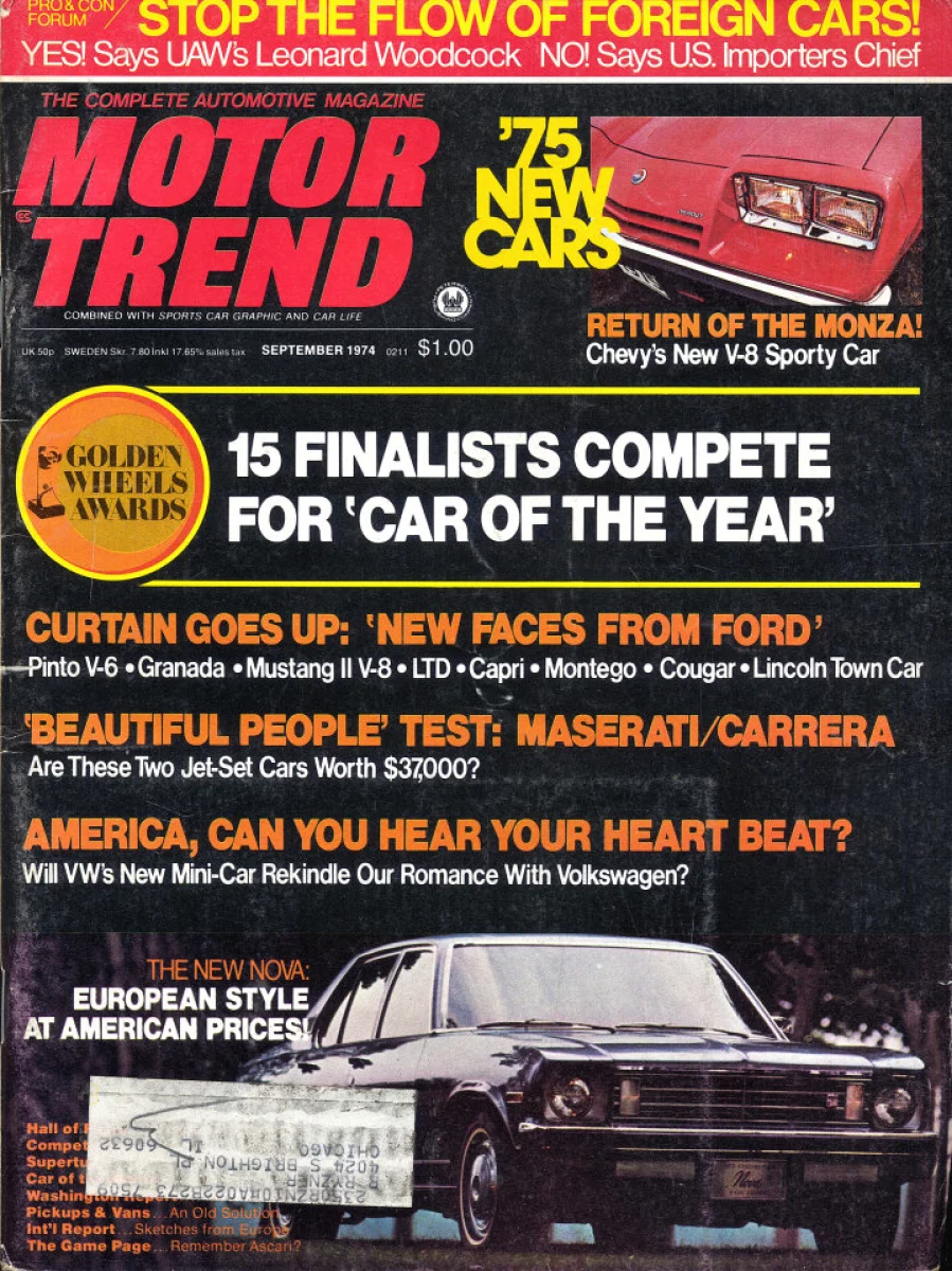 Motor Trend | September 1974 at Wolfgang's