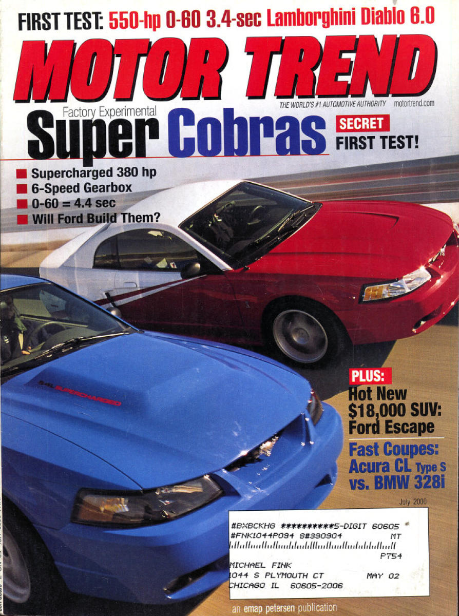 Motor Trend | July 2000 at Wolfgang's