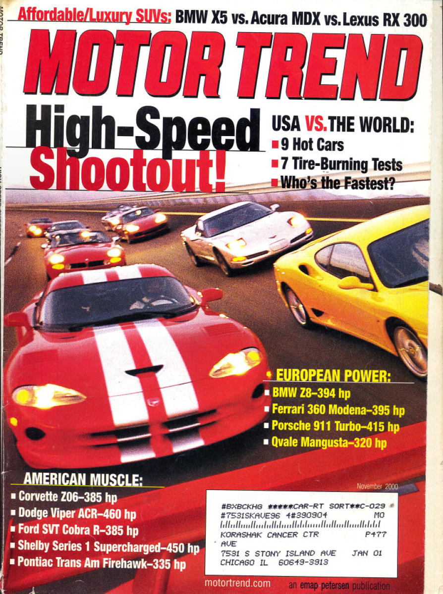 Motor Trend | November 2000 at Wolfgang's